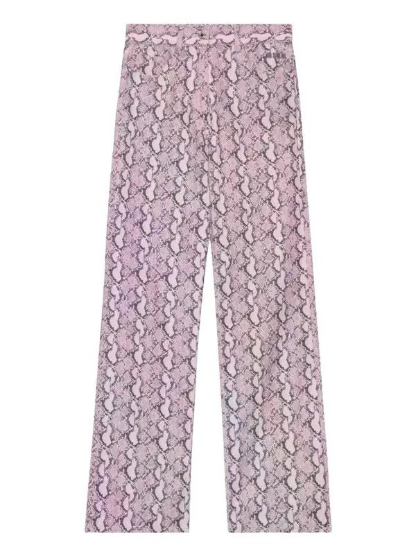 MSGM Animal-print Trousers - Pink