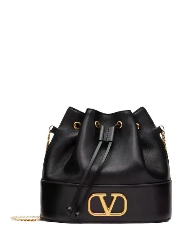 Valentino Garavani Mini Vlogo Signature Bucket Bag - Black
