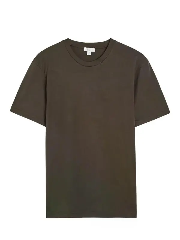 Sunspel Riviera Crew-neck T-shirt - Brown