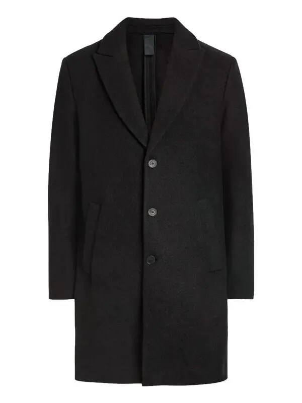 LESTRANGE Single-breasted Wool Coat - Black