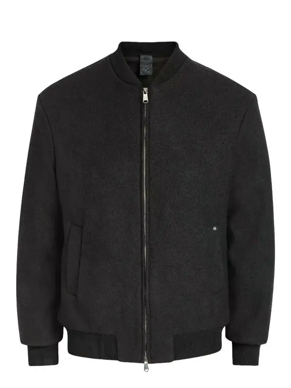 LESTRANGE Zip-up Felted Bomber Jacket - Black