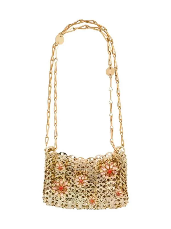 Rabanne Nano 1969 Crystal-embellished Shoulder Bag - Gold