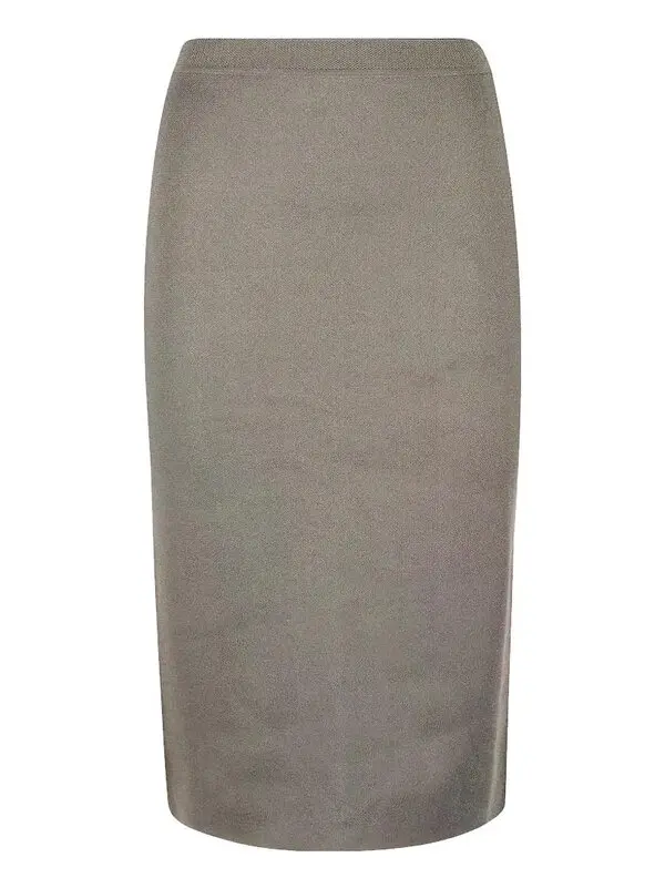 SA SU PHI Fine-knit Midi Skirt - Grey