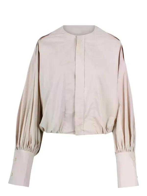 THELATEST Puff-sleeve Blouse - Neutrals
