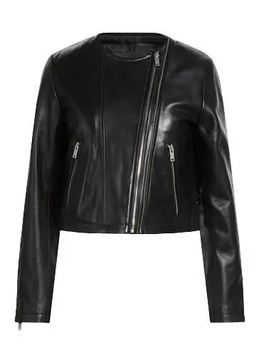 Bolongaro Trevor Bella Collarless Biker Jacket - Black