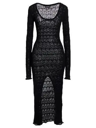 DONDUP Flared Knit Maxi Dress - Black