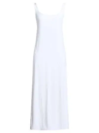 FISICO Maxi Dress With Side Slit - White