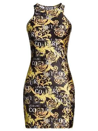 Versace Mini Logo-print Dress - Black
