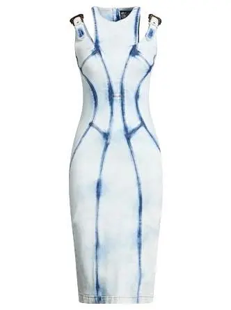 Versace Midi Bodycon Dress - Blue