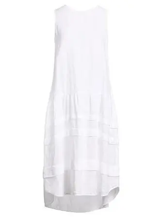 Peserico Easy Linen Midi Dress - White