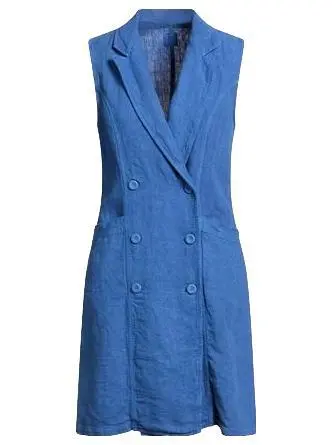 120% Lino Mini Linen Blazer Dress - Blue