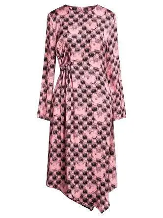 MANILA GRACE Midi Asymmetric Dress - Pink