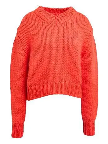 JIL SANDER Sweater In Virgin And Alpaca Wool - Tomato Red