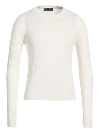 Dolce & Gabbana Ivory Silk Sweater - White