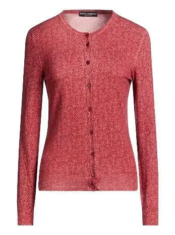 Dolce & Gabbana Cardigan In Virgin Wool - Red