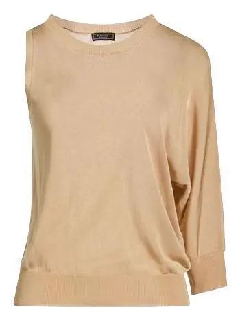 Peserico Viscose Blend One-shoulder Sweater - Beige