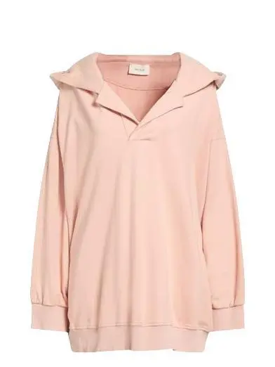 VICOLO Light Cotton Hooded Sweatshirt - Pink