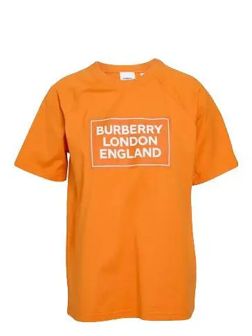 Burberry Logo-print Cotton T-shirt - Orange