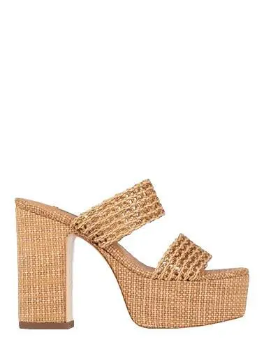 Casadei Sandals In Leather And Textile Fibers - Beige