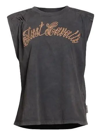 Just Cavalli Cotton T-shirt With Appliqués - Grey