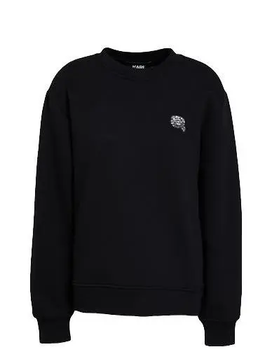 Karl Lagerfeld Sweatshirt With Glittered Logo - Black