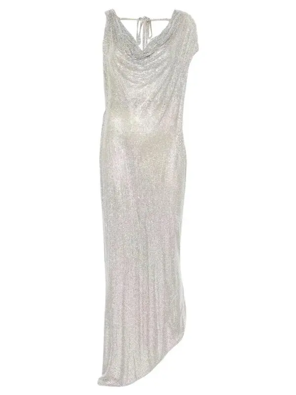 Giuseppe Di Morabito Cowl Asymmetric Dress - Silver