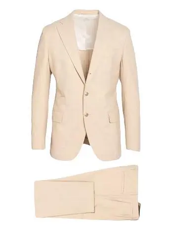 Eleventy Platinum Suit Size Wool - Beige