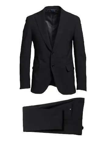 TOMBOLINI Suit Size Virgin Wool, Elastane - Black