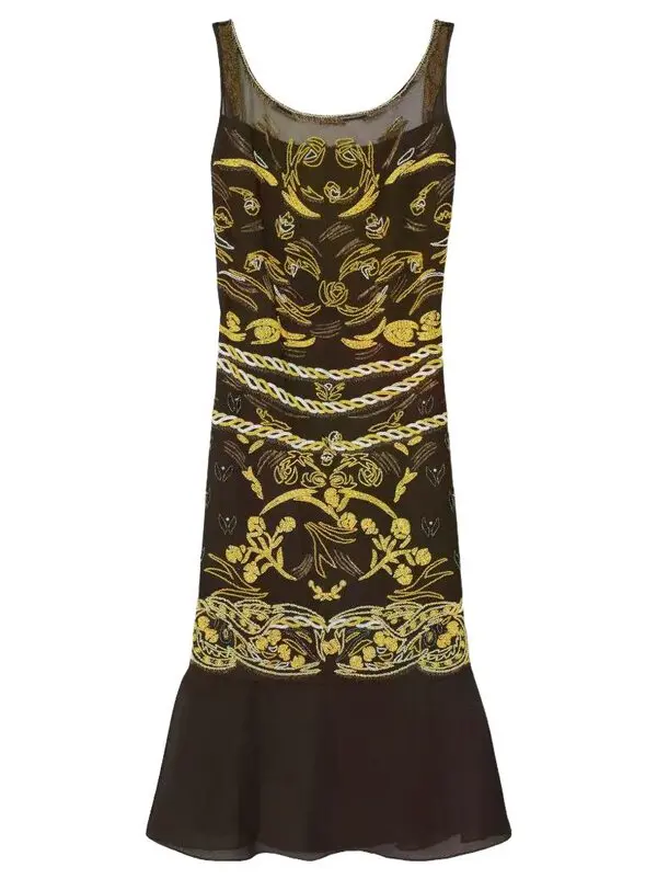 Tory Burch Embellished Mesh Midi Dress - Black