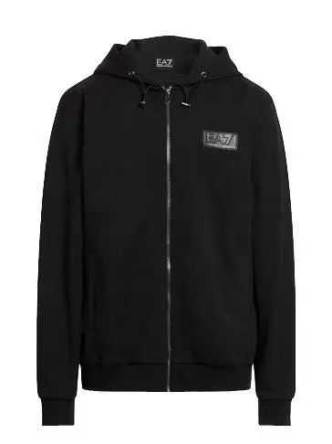 EA7 Zip Up Hooded Sweatshirt - Black
