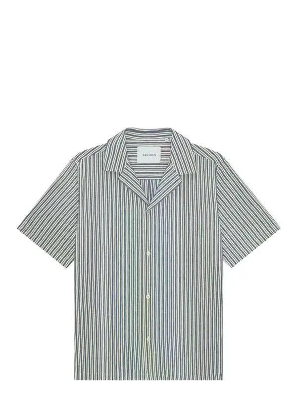 LES DEUX Striped Shirt - Blue