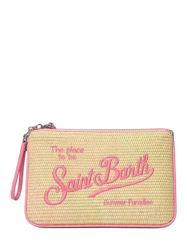 MC2 SAINT BARTH Embroidered Logo Clutch - Neutrals