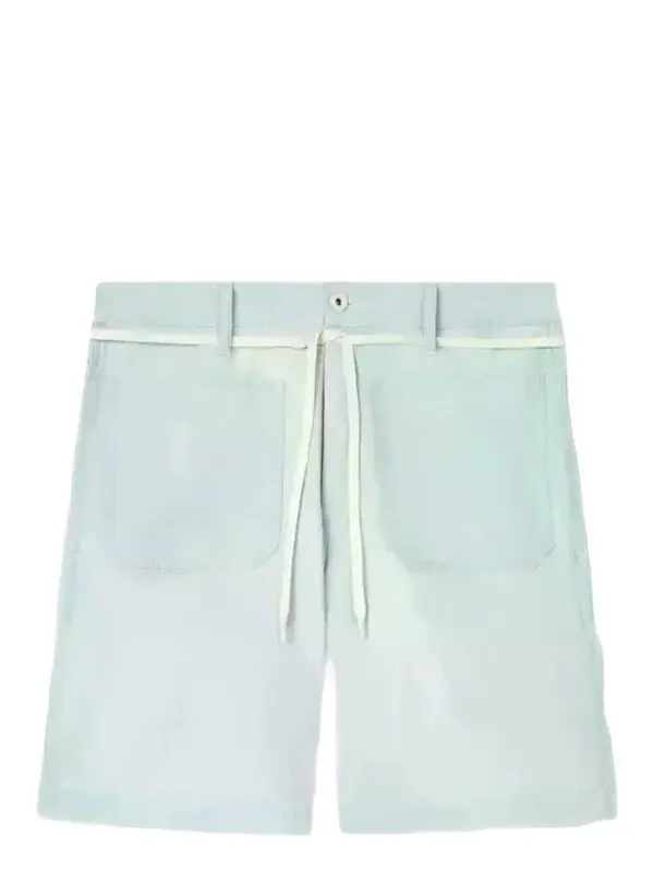 Kenzo Drawstring Chambray Shorts - Blue