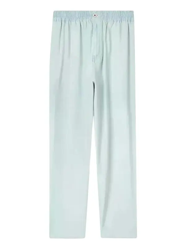 Kenzo Bleached Chambray Track-pants - Blue