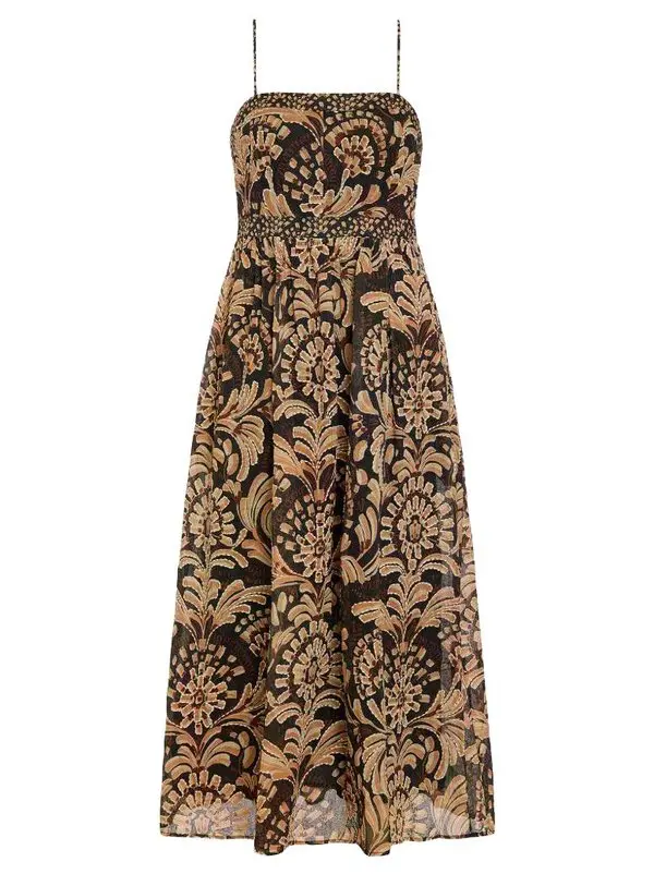 MARIE OLIVER Seana Floral-print Cotton Dress - Black