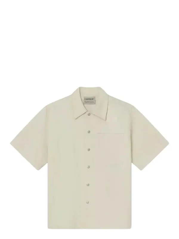 CARRER Beck Short Press-stud Pocket Shirt - Neutrals