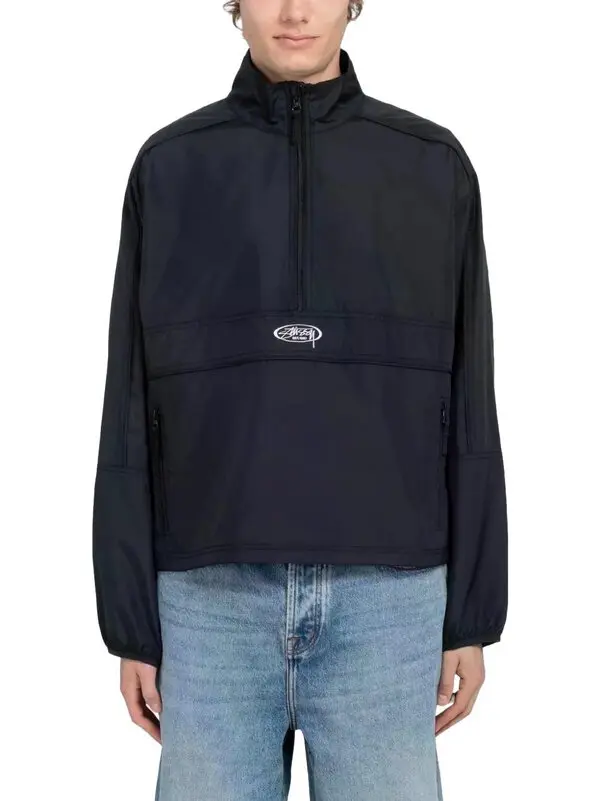 StÜssy Logo-print Quarter-zip Jacket - Blue