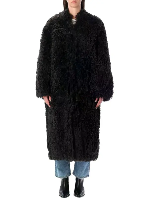 STAND STUDIO Carolina Faux-fur Coat - Black