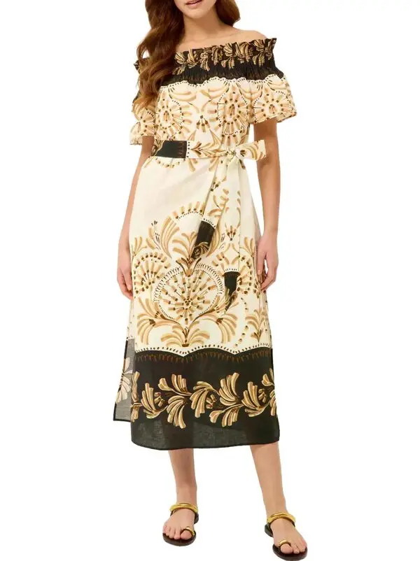 MARIE OLIVER Lola Floral-print Dress - Neutrals