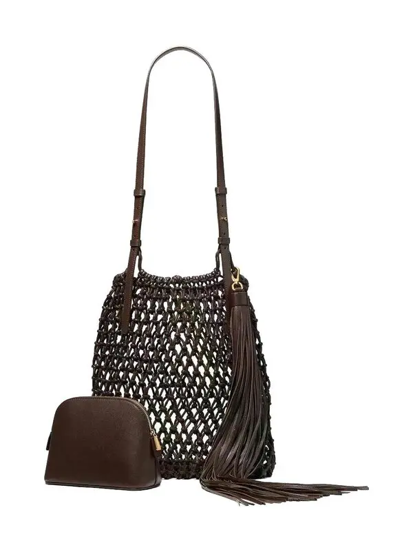Michael Kors Loli Macramé Tote Bag - Brown