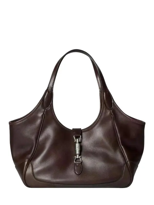 Gucci Mercato Piston-closure Shoulder Bag - Brown