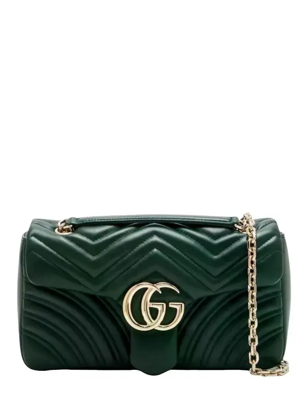 Gucci Gg Marmont Medium Shoulder Bag - Green