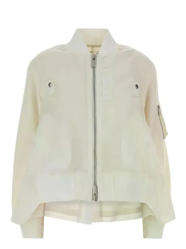 Sacai Panelled Bomber Jacket - Neutrals