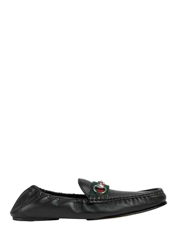 Gucci Horsebit Web-stripe Loafers - Black