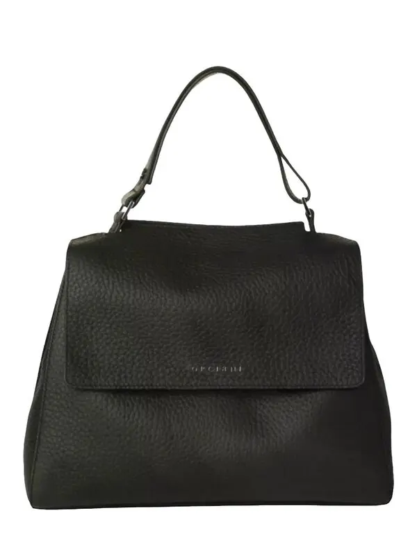 ORTIGNI Sveva Leather Shoulder Bag - Black