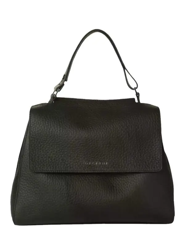 ORTIGNI Sveva Leather Shoulder Bag - Black