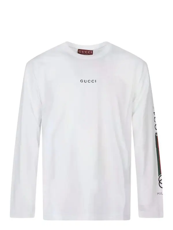 Gucci Logo-print Long-sleeve T-shirt - White