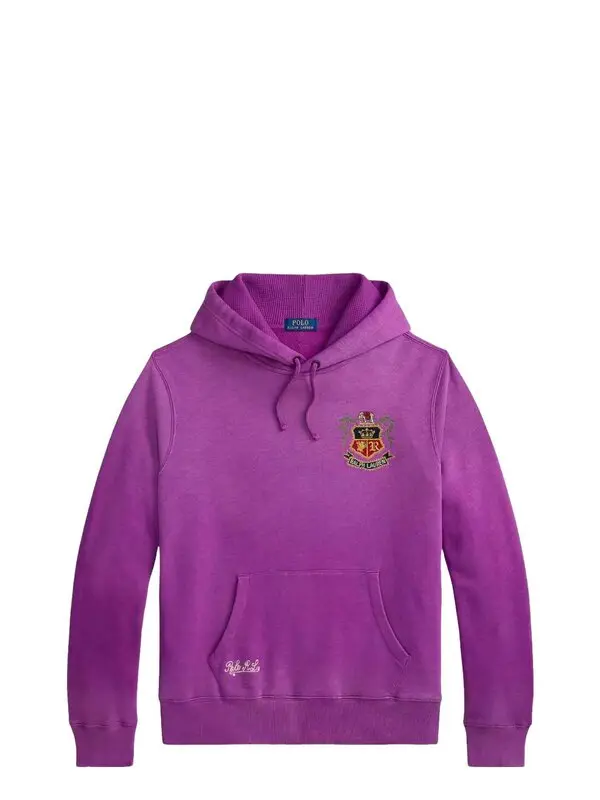 Polo Ralph Lauren Crest-embroidered Hoodie - Purple
