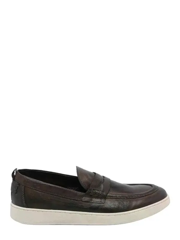 PAWELK'S Round-toe Loafers - Brown