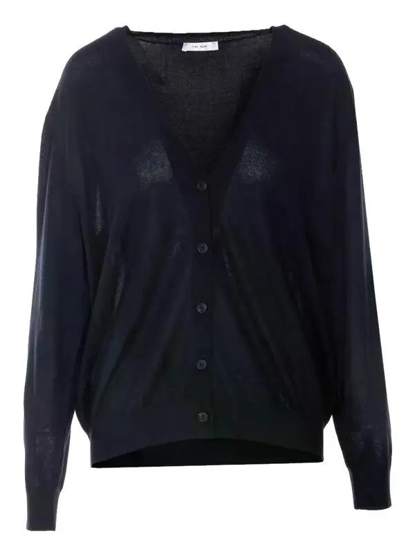 THE ROW Nilas Cashmere Cardigan - Black